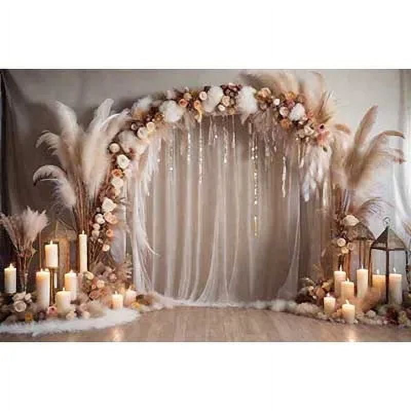 Bohemia Birthday Party Backdrop Photography Living Room Flower Thatch ...