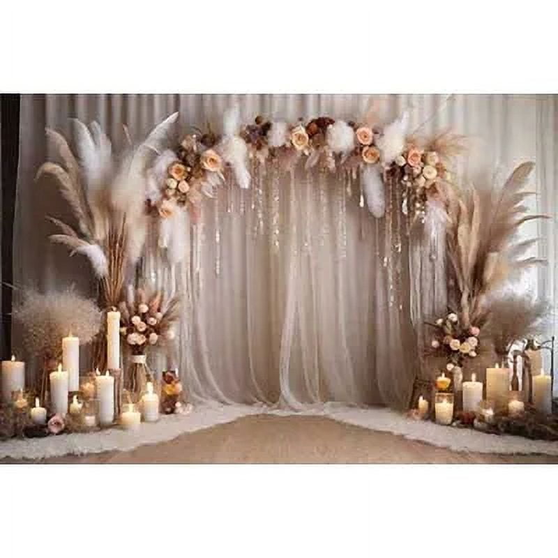 Bohemia Birthday Party Backdrop Photography Living Room Flower Thatch ...