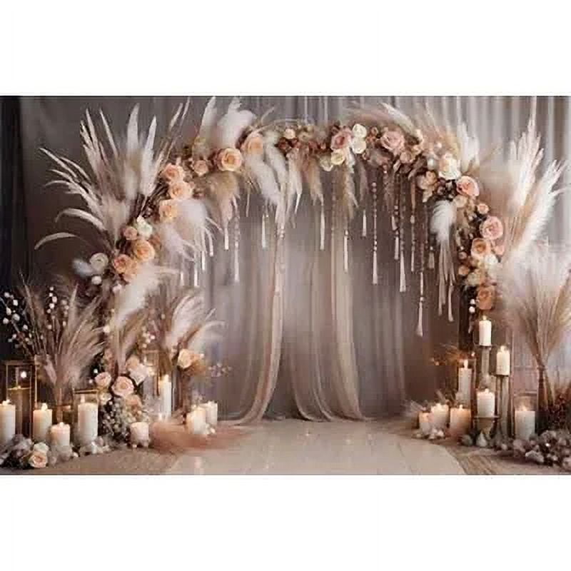 Bohemia Birthday Party Backdrop Photography Living Room Flower Thatch ...