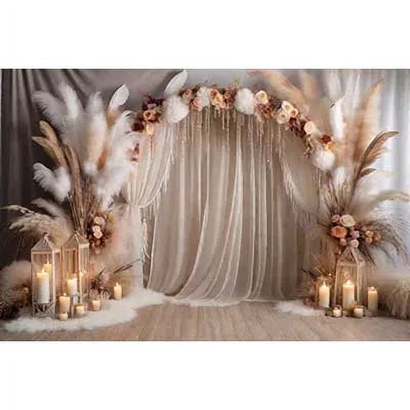 Bohemia Birthday Party Backdrop Photography Living Room Flower Thatch ...