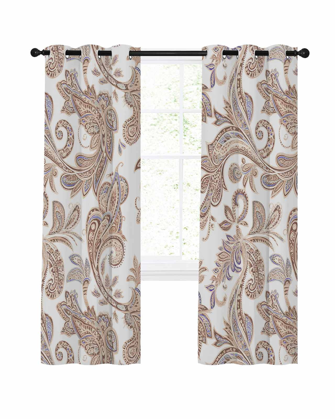 Bohemia Blackout Curtains for Bedroom Living Room, Pesley Vintage Brown ...