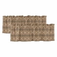 Bohemia Brown Turkish Pattern 2 Panels Kitchen Valance, Retro Ethnic ...