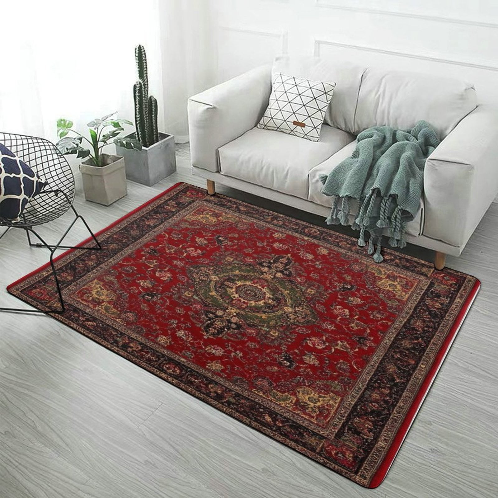 Bohemia Carpet Style Living Room Bedroom Soft Comfy Rug Modern 3d Entry ...