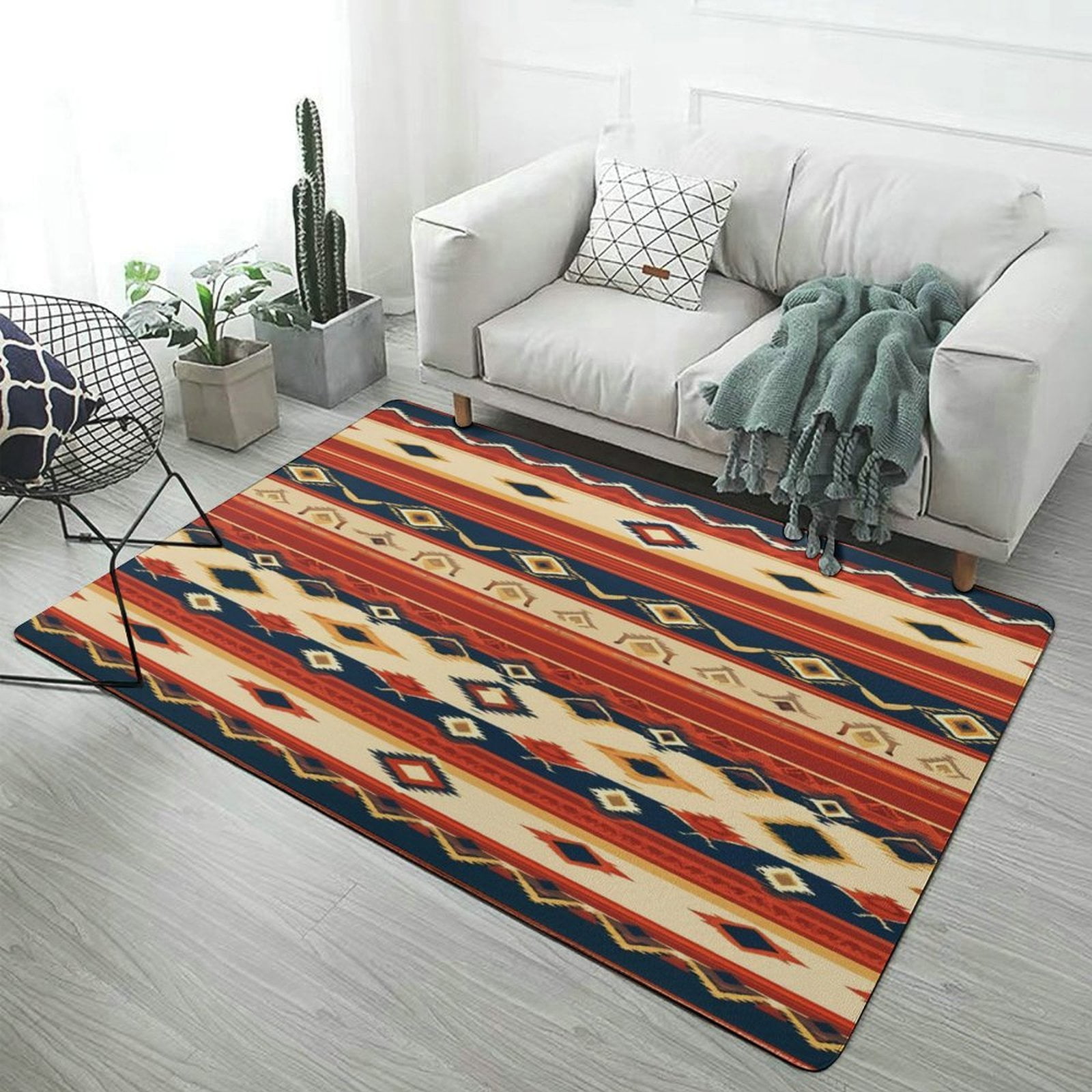 Bohemia Carpet Style Living Room Bedroom Soft Comfy Rug Modern 3d Entry ...