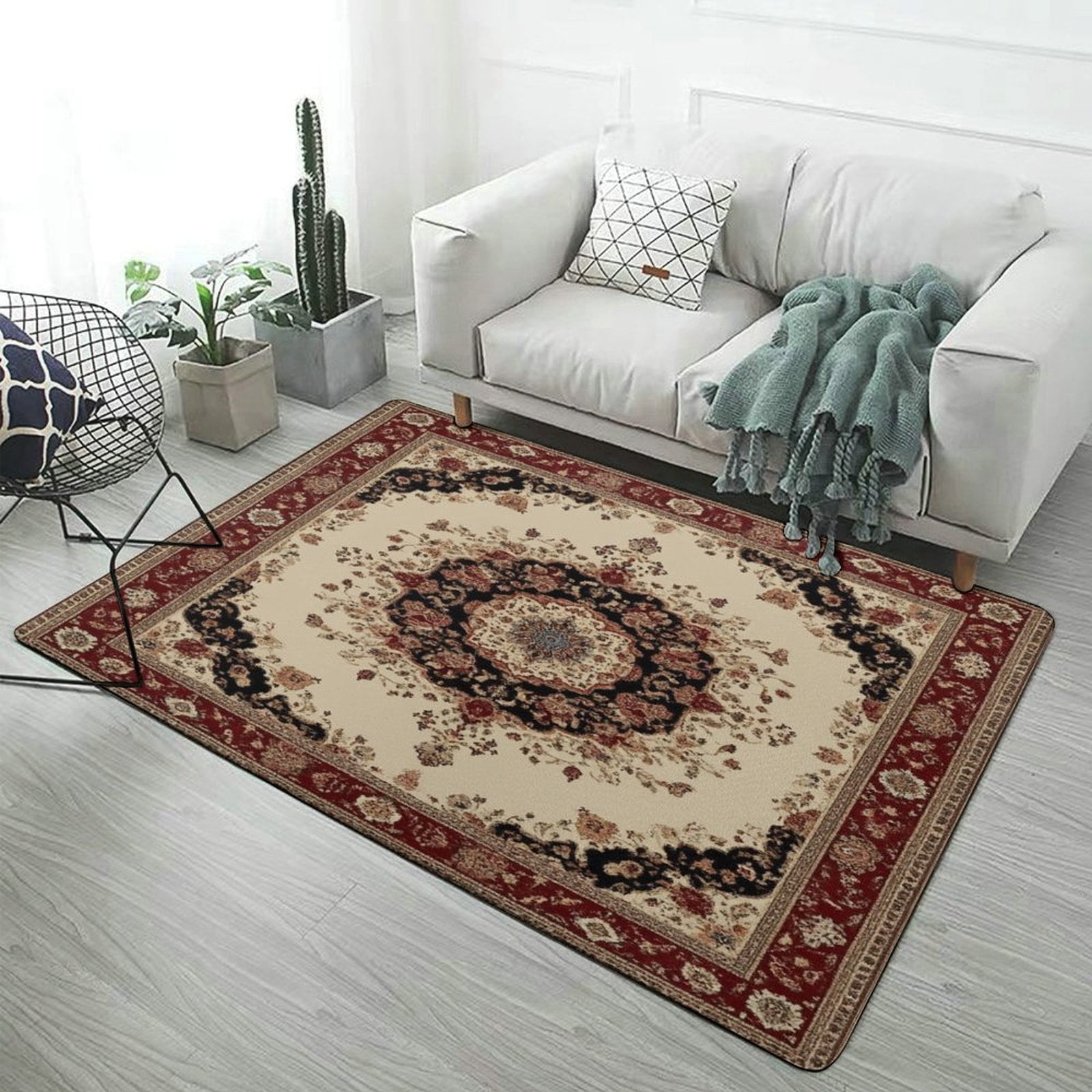 Bohemia Carpet Style Living Room Bedroom Soft Comfy Rug Modern 3d Entry ...