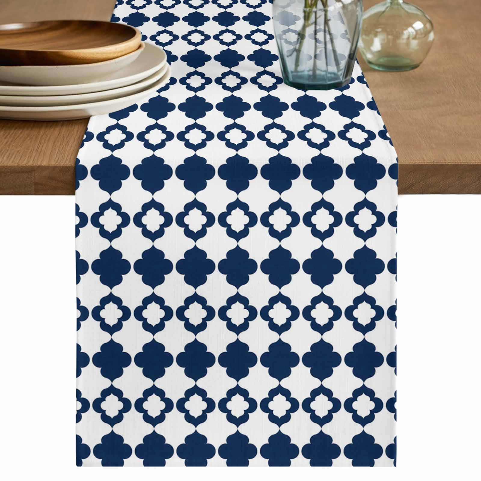 Bohemia Cotton Linen Table Runner for Dining Kitchen, Minimalist ...