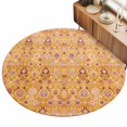 Bohemia Ethnic Style Area Rug, Retro Orange Southwest Pattern Non-Slip ...