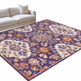 Bohemia Ethnic Style Area Rug, Retro Southwest Pattern Purple Non-Slip ...