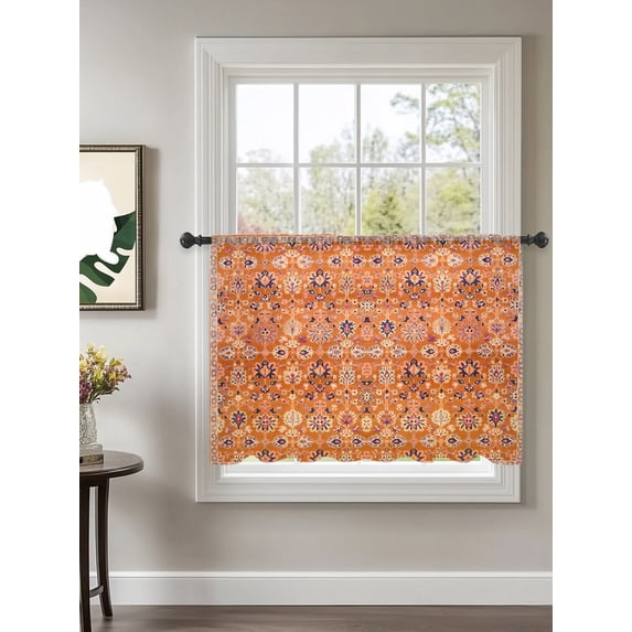 Bohemia Ethnic Style Sheer Curtains 45 Inch Long 1 Panel Retro Pattern ...