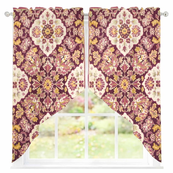 Bohemia Ethnic Style Sheer Curtains Swag Valances for Windows Retro ...
