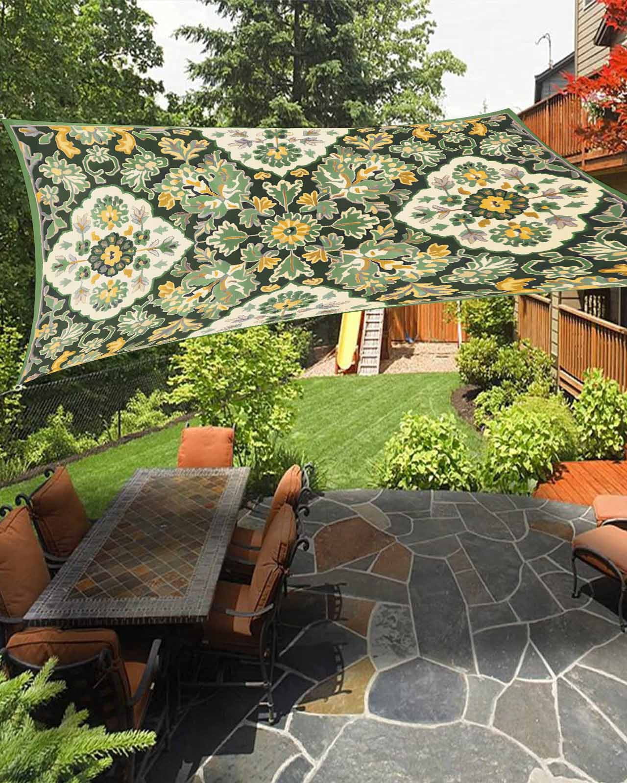 Bohemia Ethnic Style Sun Shade Sail 8'X10' Vintage Green Southwest ...