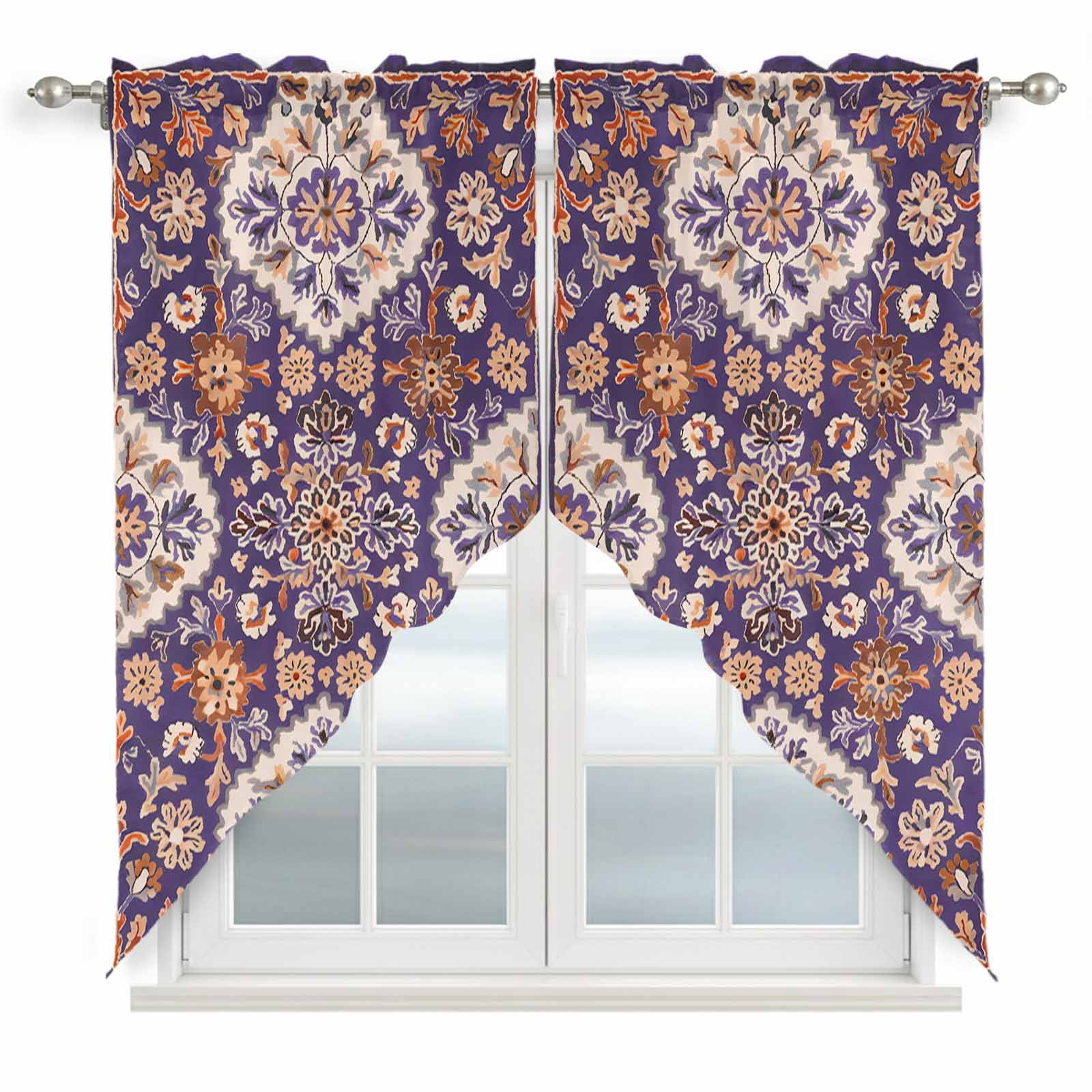 Bohemia Ethnic Style Swag Curtain Valance for Window 2 Panels Retro ...