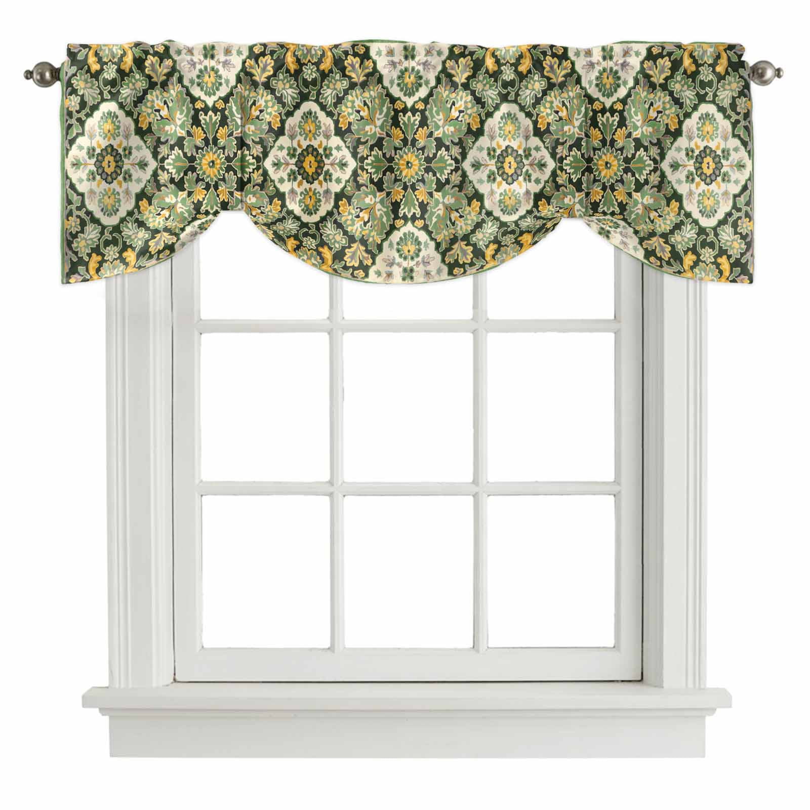 Bohemia Ethnic Style Tie Up Valance Curtains Vintage Green Southwest ...