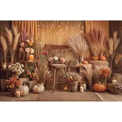 Bohemia Farm Autumn Photography Backdrop Autumn Thanksgiving Boho ...