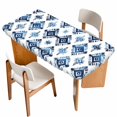 Bohemia Fitted Rectangle Tablecloth 32" x 72" Blue Argyle Pattern ...
