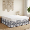 Bohemia Floral Bed Skirt California King Size 18 Inch Drop, Blue Retro ...