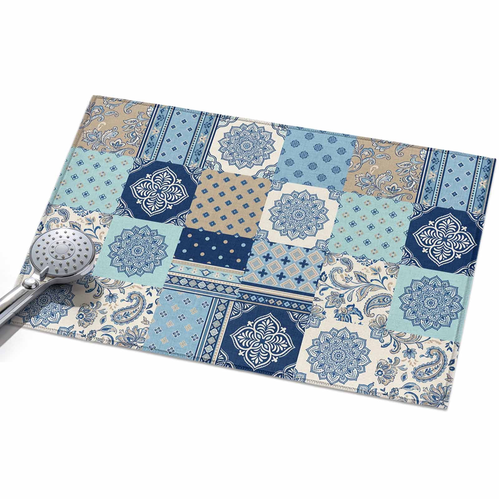 Bohemia Floral Entryway Rug 2x3ft Washable Non Slip Bathroom Rug Indoor ...