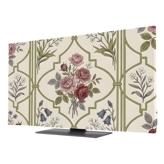 Bohemia Floral TV Cover for 40 Inch Screen,Stretch Fabric Dustproof TV ...