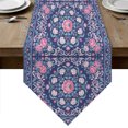 Bohemia Floral Table Runner Linen Burlap Table Runner 70 Inches Long ...