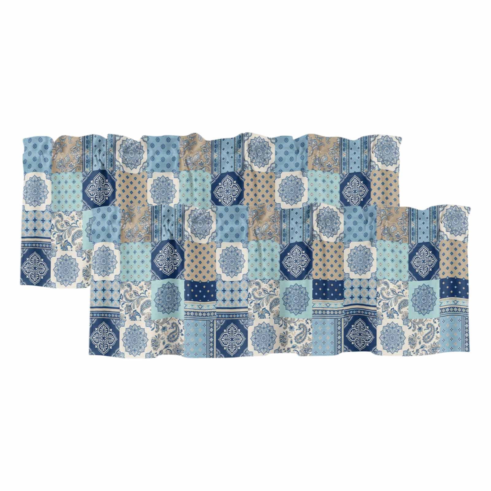 Bohemia Floral Valances for Windows, Decorative Rod Pocket Window ...