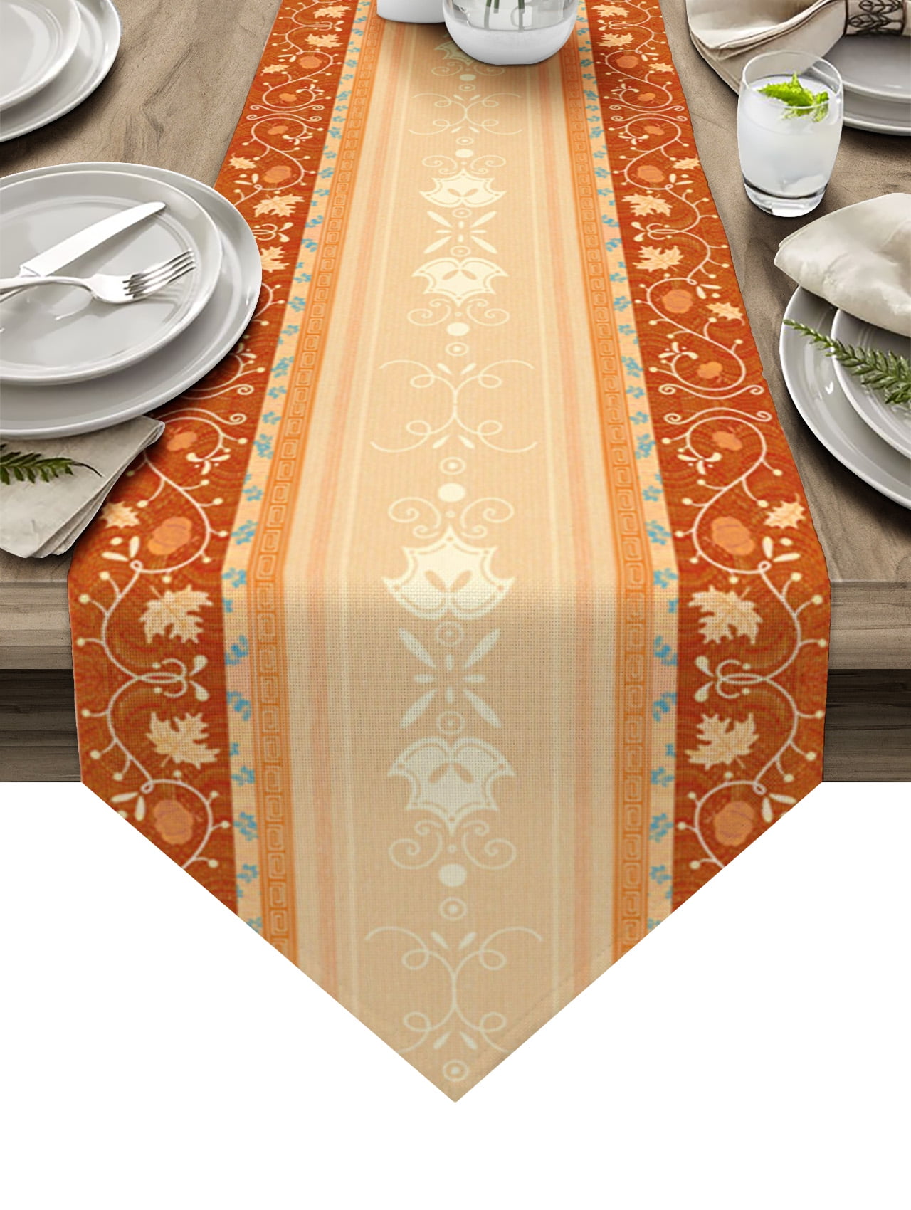 Bohemia Flower Plant Table Runners Printed Coffee Tablecloth Wedding ...