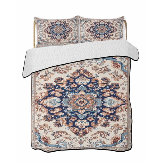 Bohemia Flower Quilts Bedding Set Queen Size Vintage Boho Ethnic ...