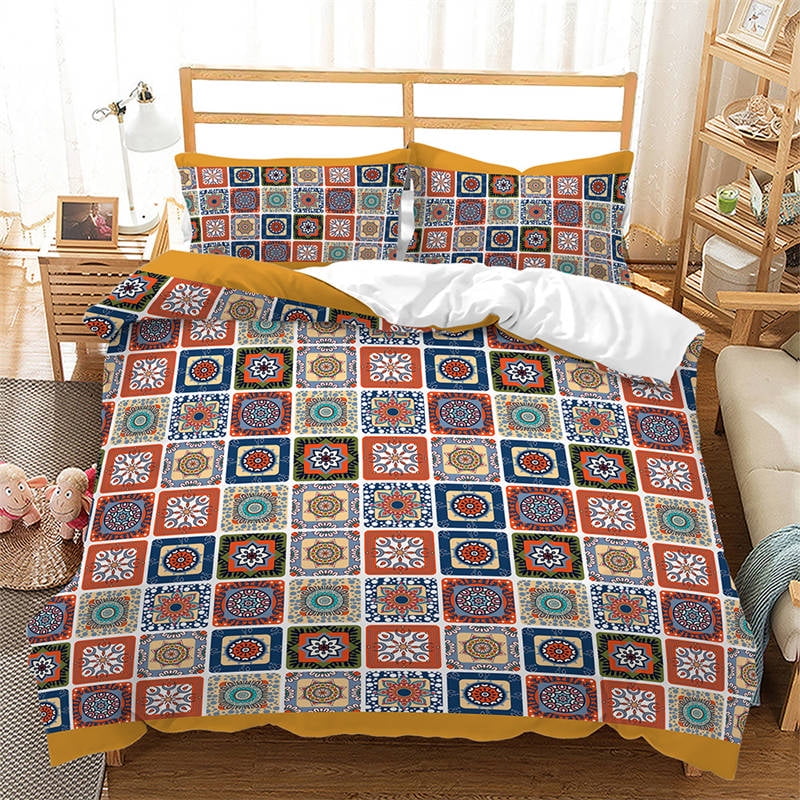 Bohemia Geometric Duvet Cover For Adult Room Microfiber Mandala ...