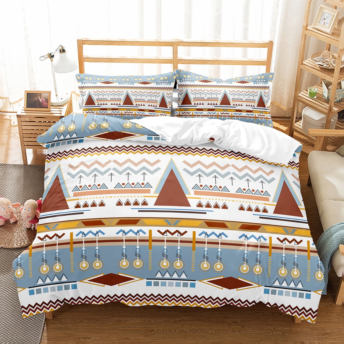 Bohemia Geometric Duvet Cover for Kids Adult Room Microfiber Mandala ...