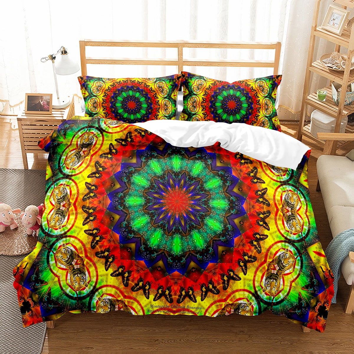 Bohemia Geometric Duvet Cover for Kids Adult Room Microfiber Mandala ...