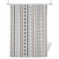 Bohemia Geometric Shower Curtains for Bathroom, Brown Stripes Diamond ...