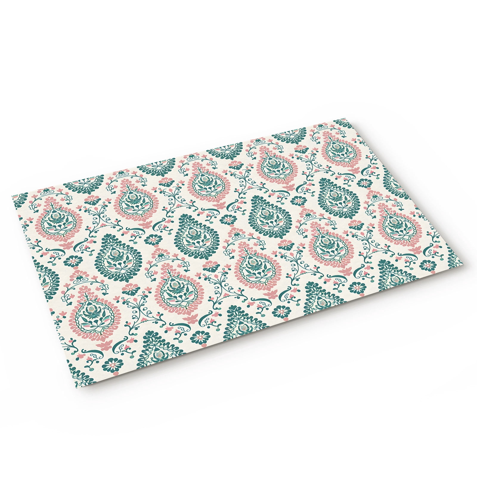 Bohemia Green Red Pattern Door Mat Vintage Ethnic Style Non Slip ...