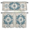 Bohemia Kitchen Curtains Set for Windows, Retro Boho Ethnic Farmhouse ...