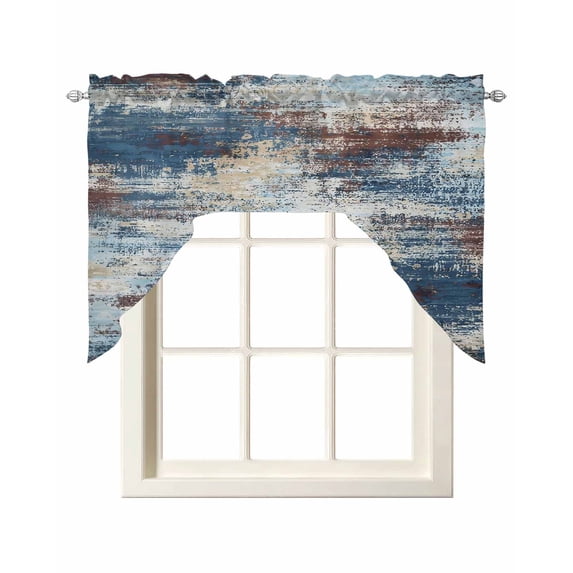 Bohemia Kitchen Swag Valances for Windows, Vintage Abstract Minimalist ...