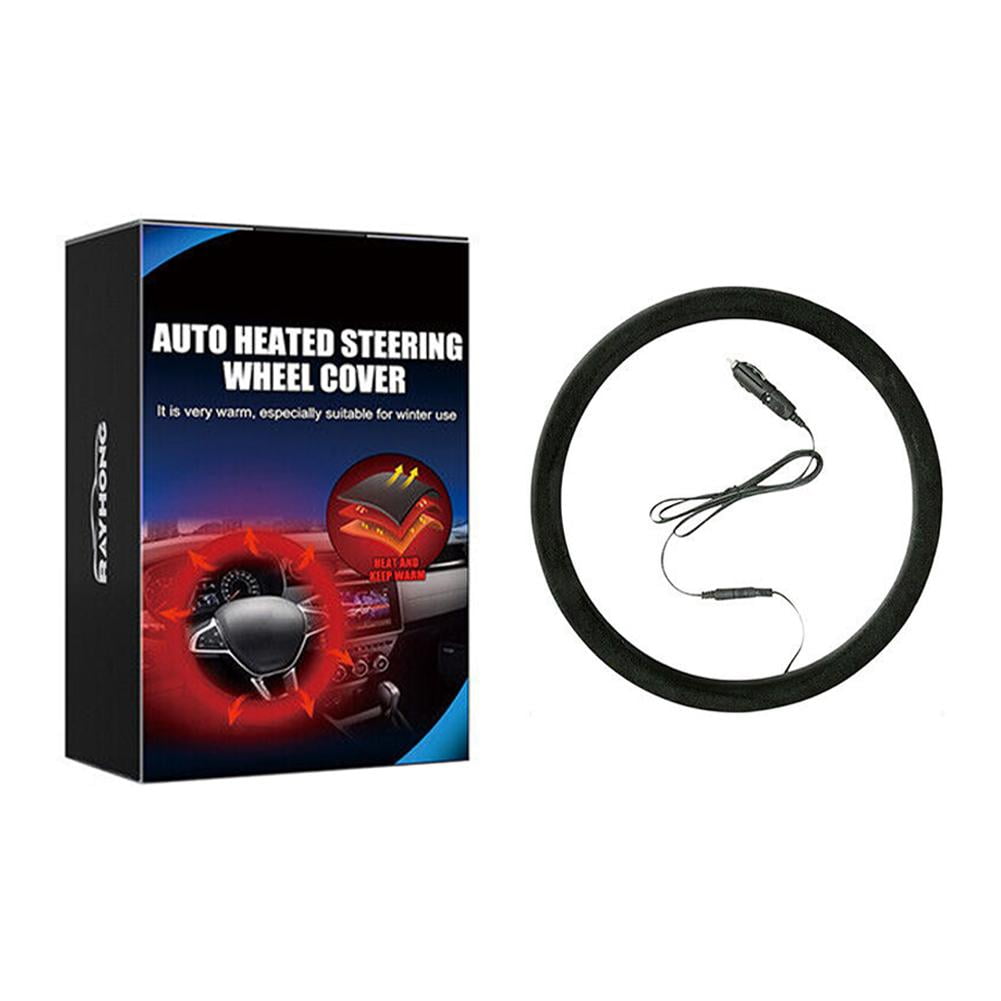 Car Heating Steering Wheel Cover - Fast Warming & Soft & Cozy Winter ...