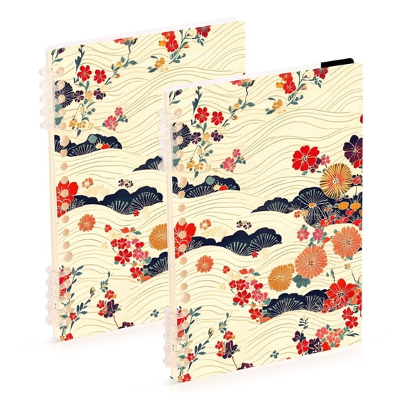 Bohemia Lines Flowers Ring Binder Notebook Journey Note Diary College ...