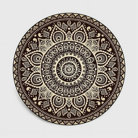Bohemia Mandala Round Carpet Living Room Geometric Ethnic Flowers ...