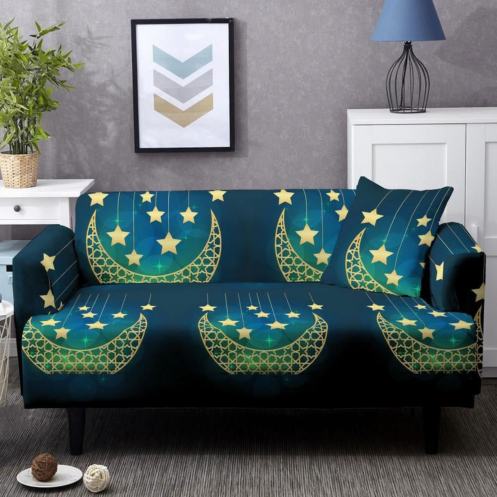 Bohemia Moon 1/2/3/4 Seater Stretch Sofa Cover Furniture Protector ...