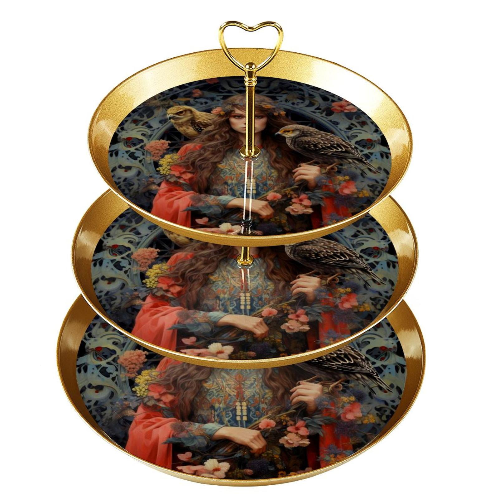 Bohemia Plastic Discs Iron Pillar Display Stand for Dessert Table ...