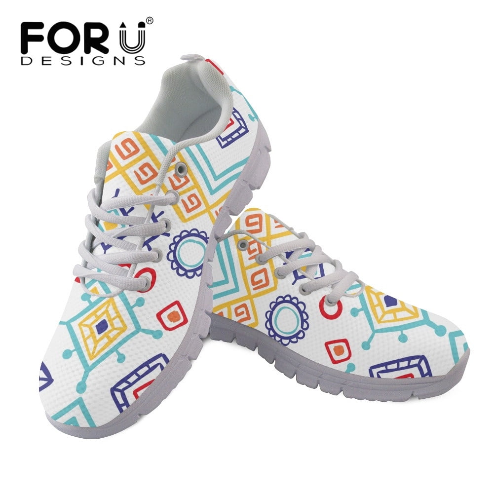 Bohemia Printed Shoes Women Fashion Casual Spring Air Mesh Sneakers ...