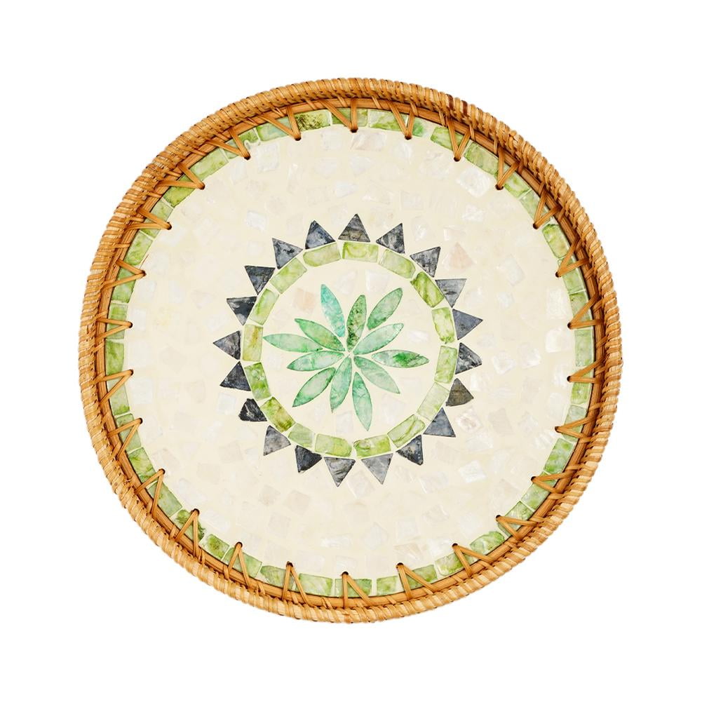 Bohemia Rattan Handmade Shell Tray Nordic Creative Color Shell Fruit ...
