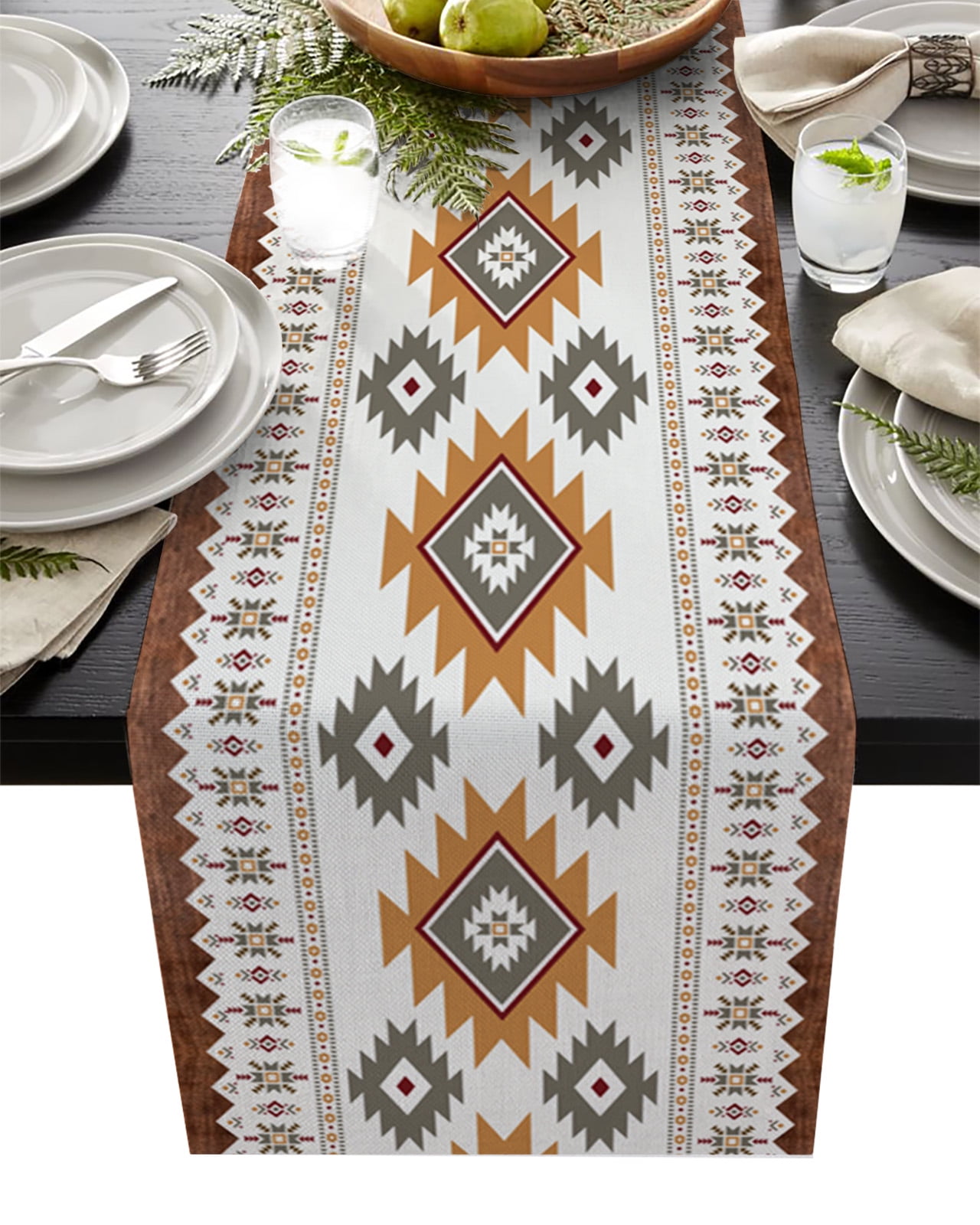 Bohemia Retro Pattern Ethnic Table Runner ration Home r Dinner Table ...