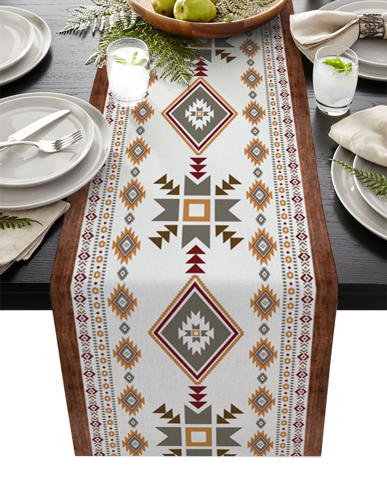 Bohemia Retro Pattern Ethnic Table Runner ration Home r Dinner Table ...