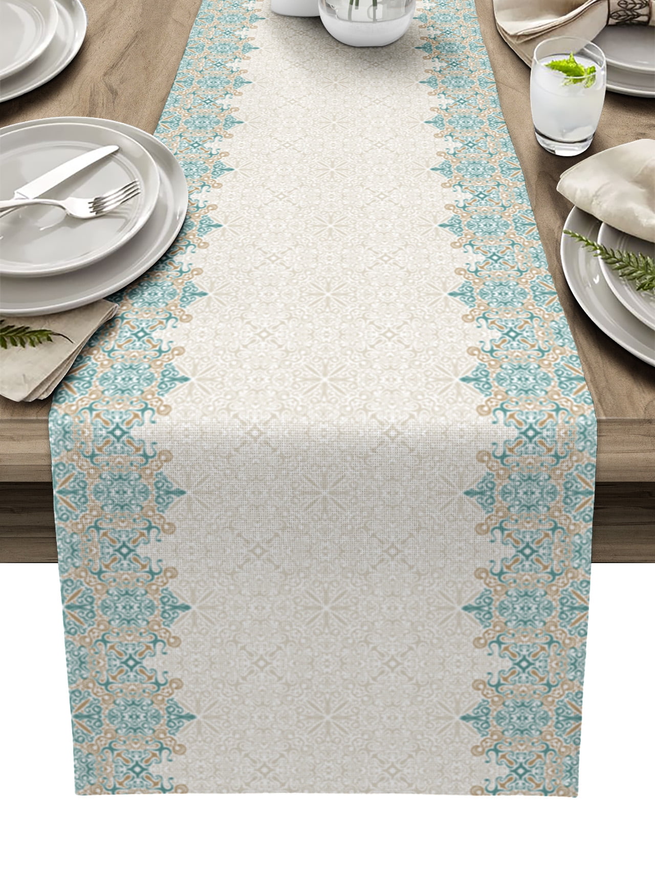 Bohemia Retro Pattern Ethnic Wedding r Table Runners Coffee Table ...