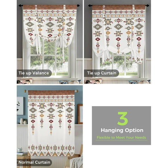Bohemia Retro Pattern Ethnic Window Curtain for Living Room Home Decor ...