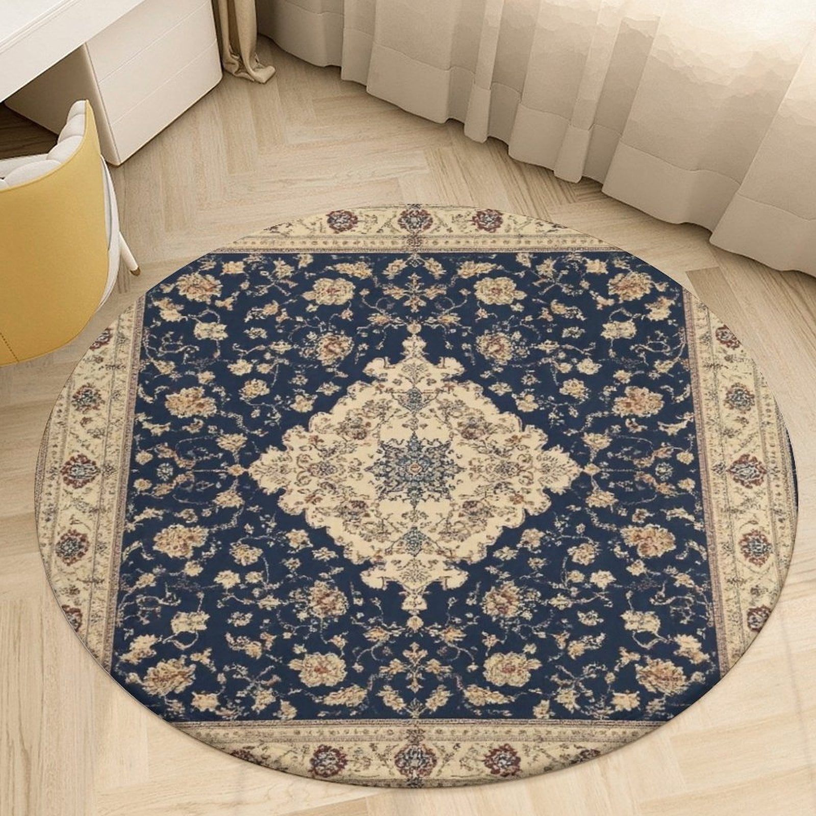 Bohemia Round Area Rugs for Bedroom Living Room, 2FT Soft Comfy Indoor ...