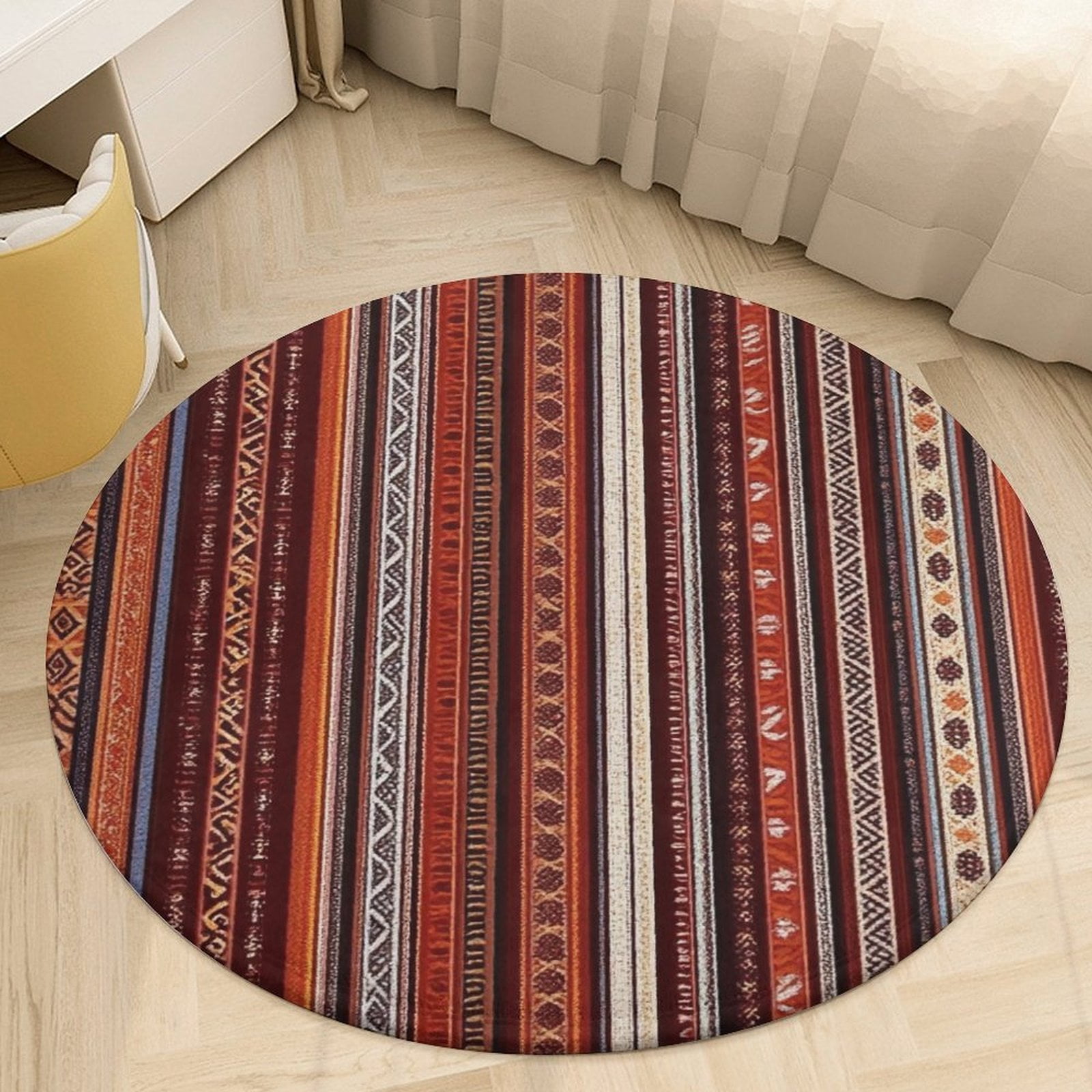 Bohemia Round Area Rugs for Bedroom Living Room, 2FT Soft Comfy Indoor ...