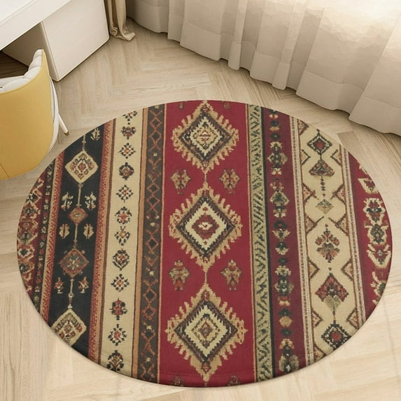 Bohemia Round Area Rugs for Bedroom Living Room, 3FT Soft Comfy Indoor ...