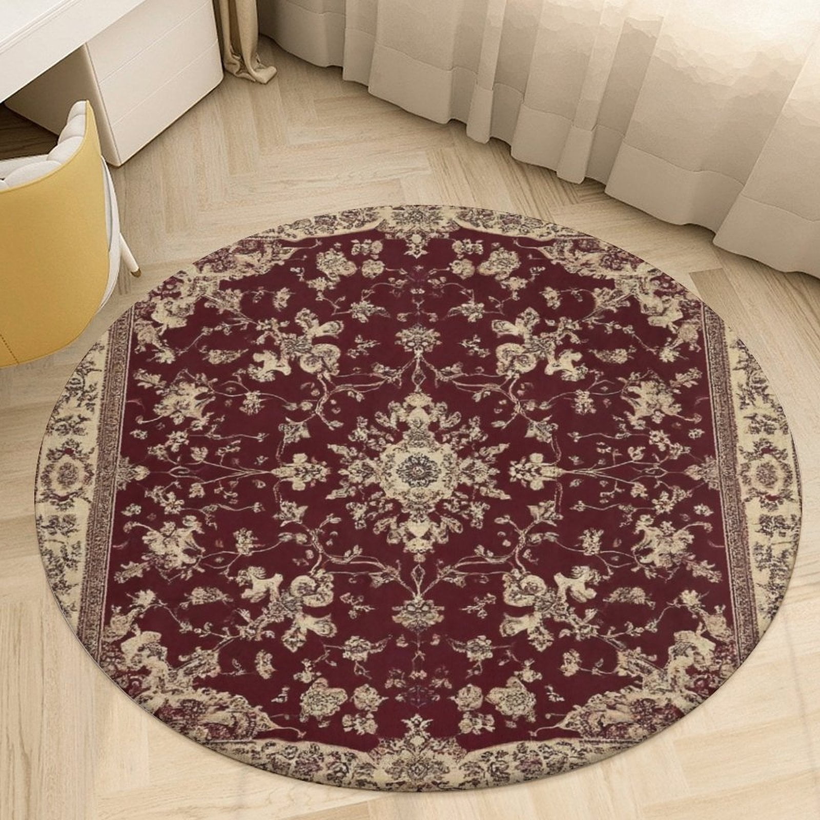 Bohemia Round Area Rugs for Bedroom Living Room, 6FT Soft Comfy Indoor ...