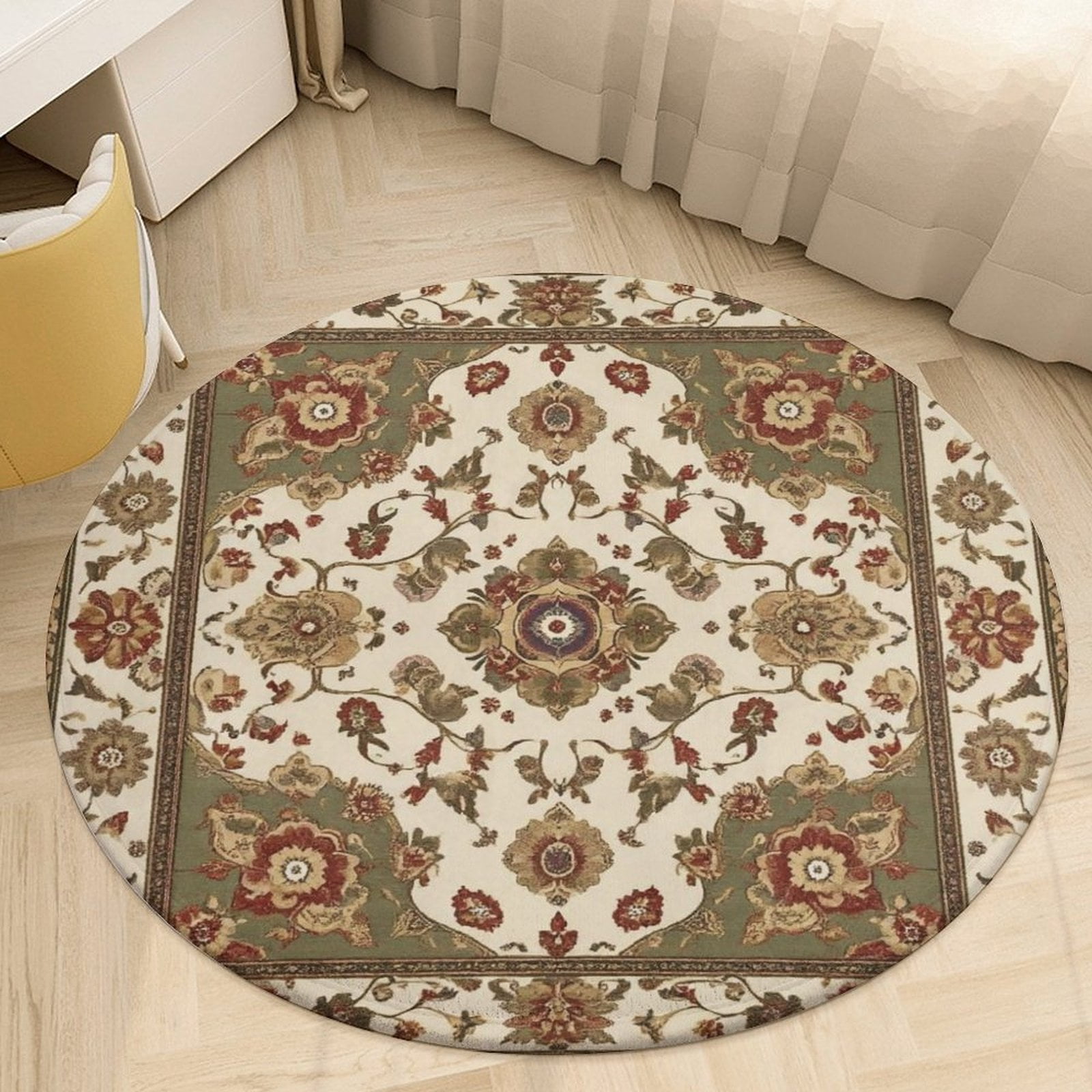 Bohemia Round Area Rugs for Bedroom Living Room, 6FT Soft Comfy Indoor ...