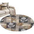 Bohemia Round Rug 3ft Washable Circle Entryway Rugs Non Slip Retro ...